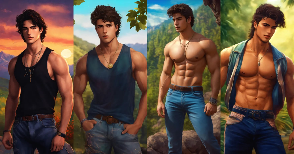 Lexica - 22-year-old man with dark brown hair, athletic body type, late ...