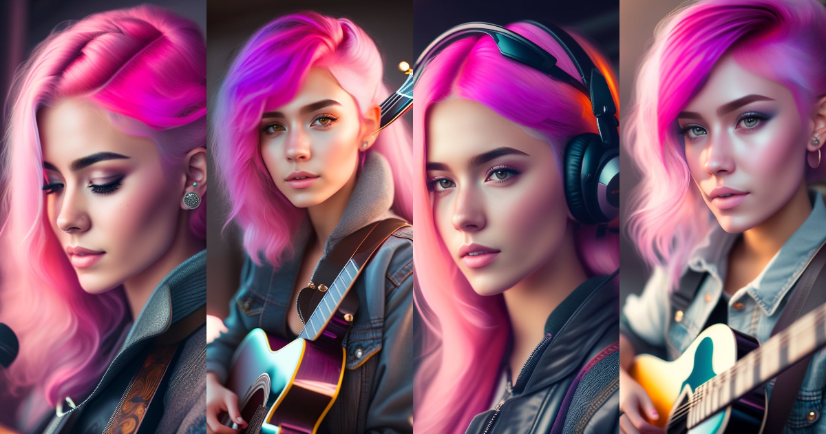 Lexica - Portrait of a girl with pink hair and gray eyes, cinematic ...