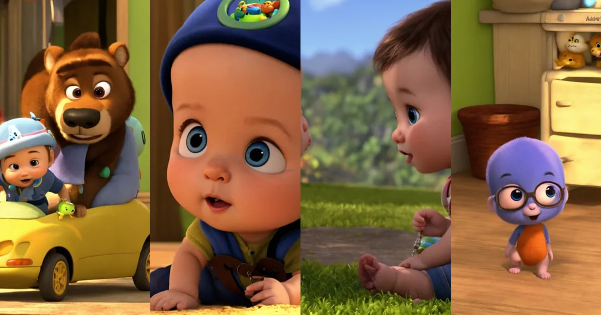 Lexica - Babies friends, 3d, made by pixar studios, adventure, back ...