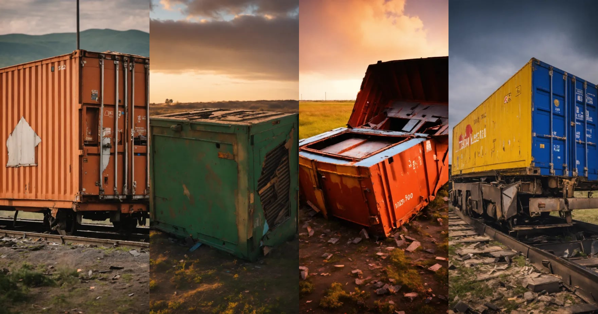 Lexica - A broken crashed transportation box