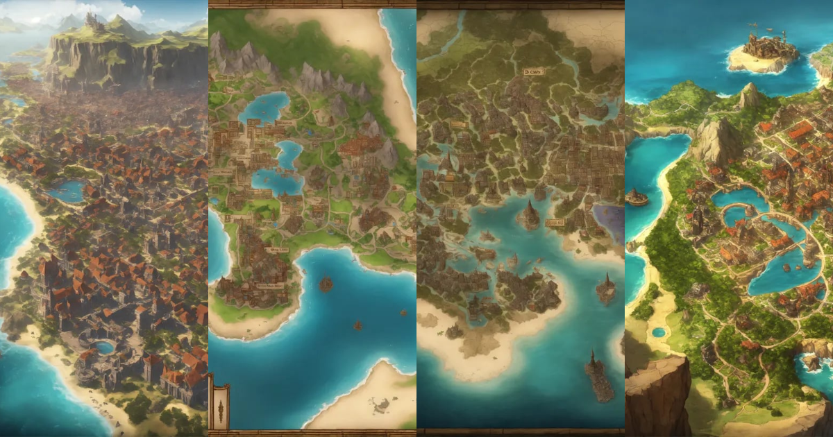 Lexica - Dnd city map with an ocean on the right side. D&D, fantasy ...