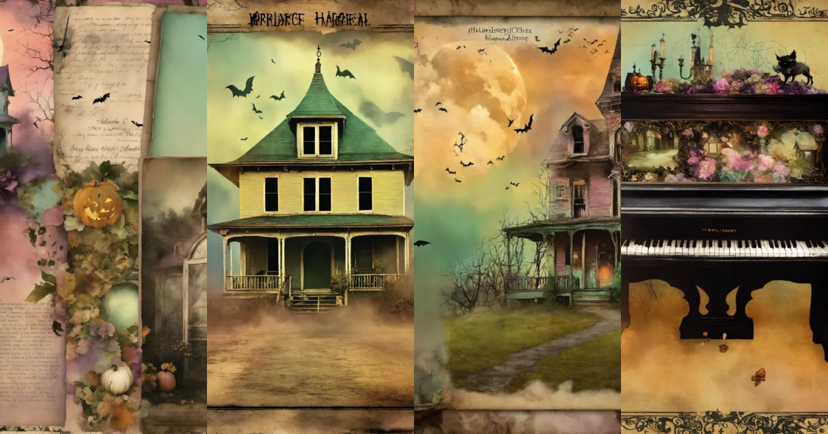 Lexica - Shabby chic dreamy mist pastel junk journals Halloween Junk ...