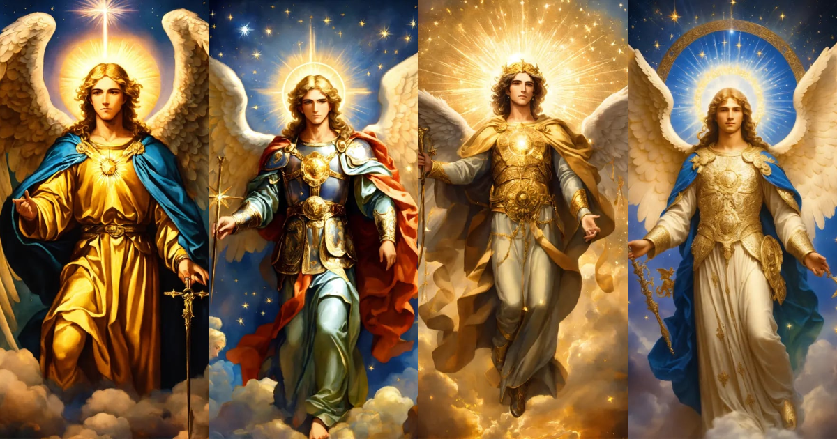 Lexica - Archangel Michael with an elderly visage, mystical presence ...