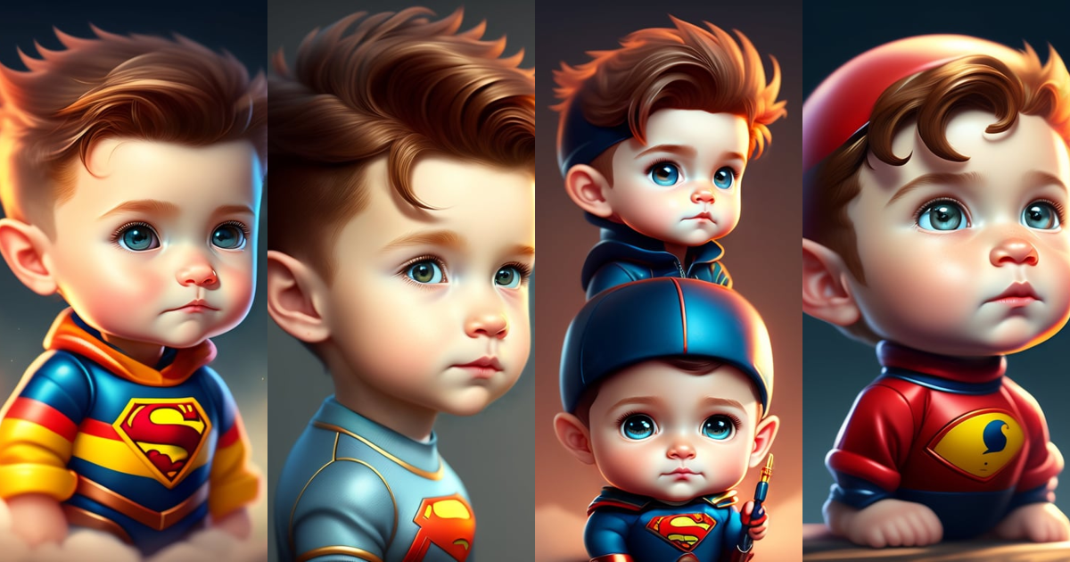 Lexica - Cute and adorable cartoon Tom Holland baby, fantasy, dreamlike ...