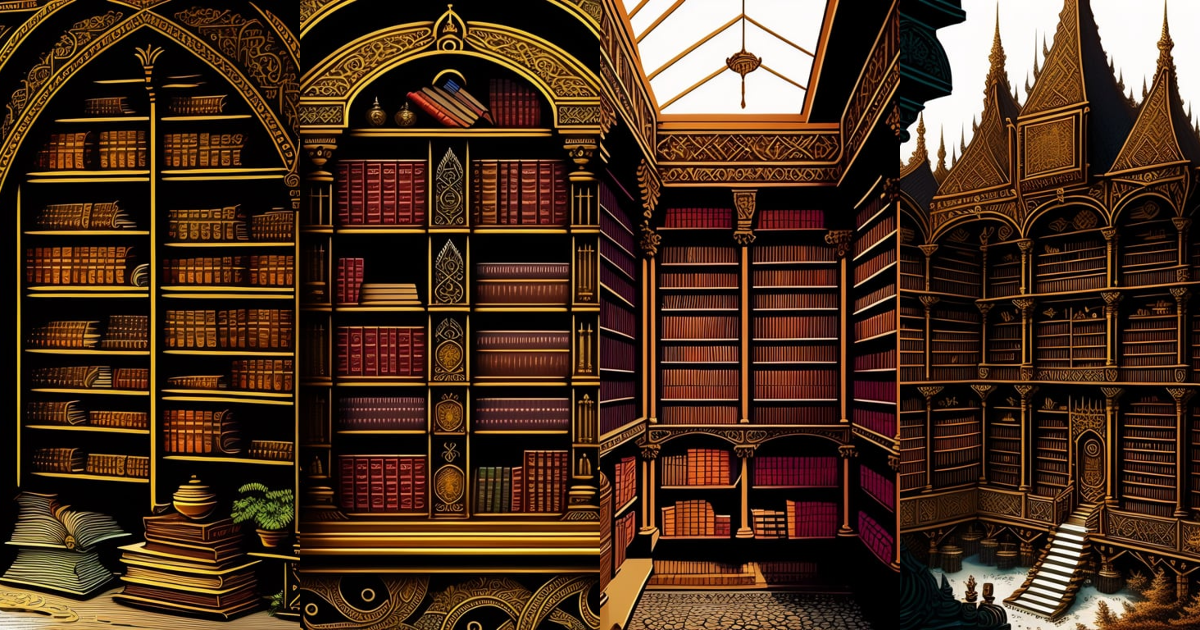 Lexica - Ancient wizards library, high details, intricately detailed ...