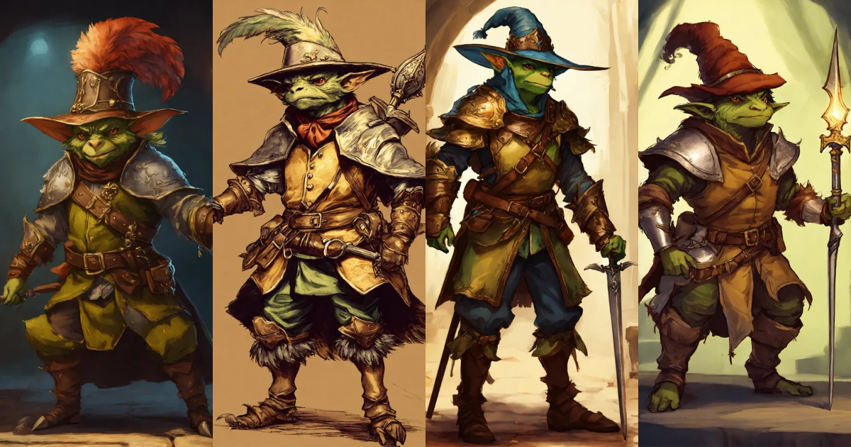 Lexica - Drawing of a fantasy goblin dressed fancy medieval royalty ...