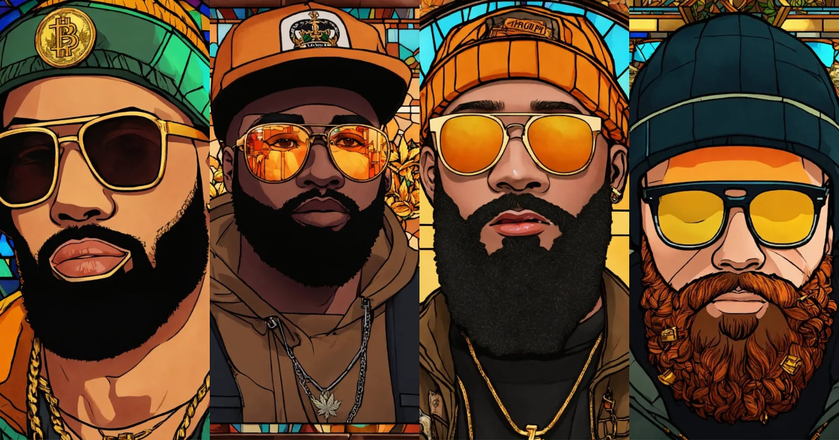 Lexica - HD, 4K, Background is a stained glass with images in the ...