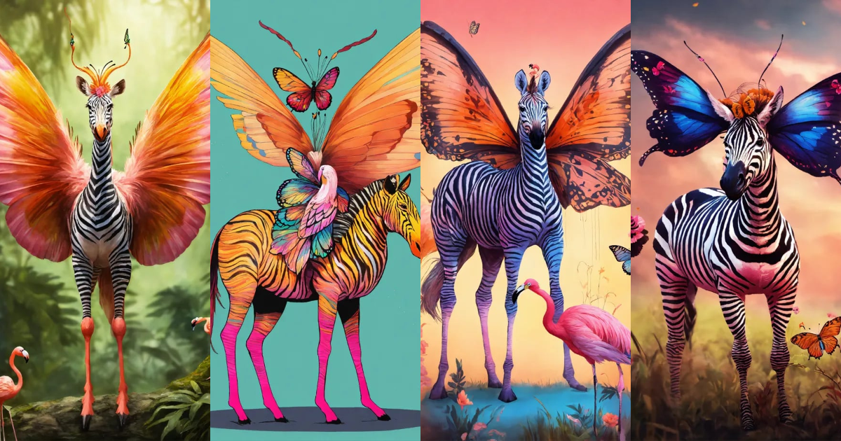 Lexica - Fantastical creature with the head of a zebra, the body of a ...