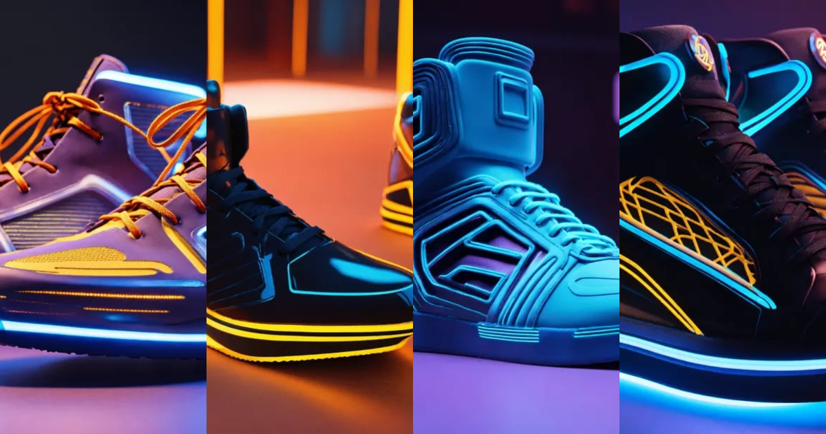 Lexica - TRON style, 3d printed shoes, 3d model, hd, sneakers, high-top ...