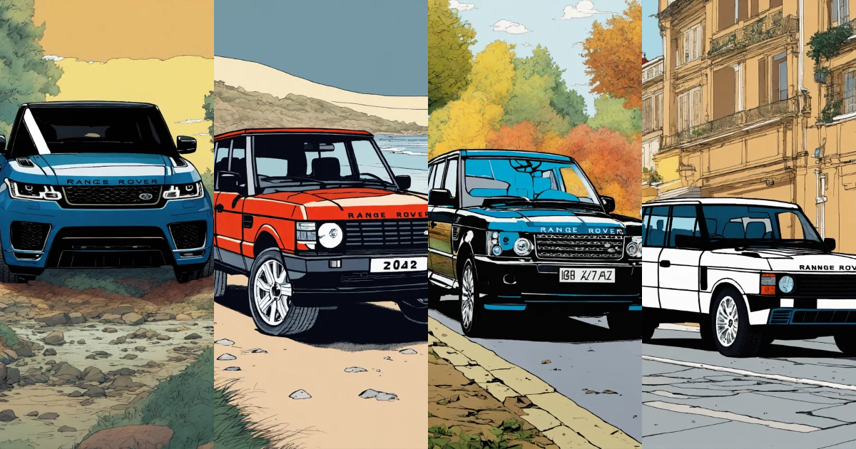 Lexica - Detailed pen and ink illustration of Range Rover Sport 2022 ...