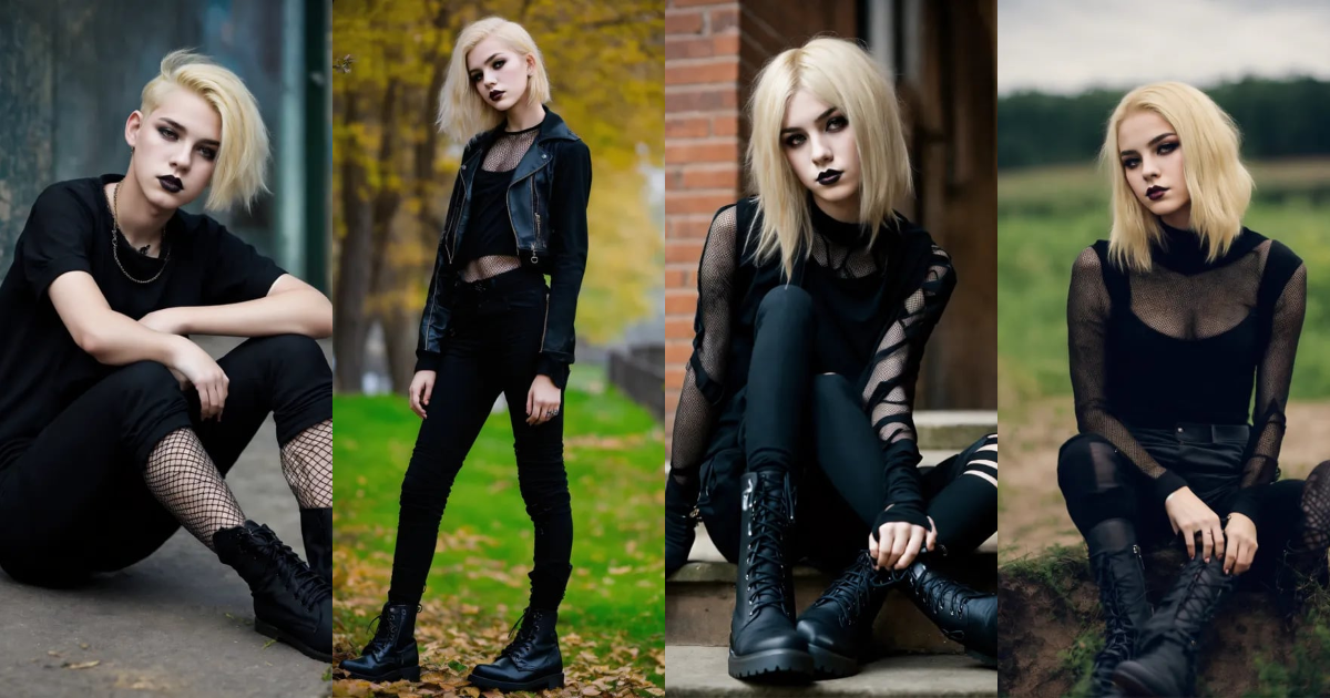 Lexica - A slender genderqueer 15-year-old boy with a gothic style ...