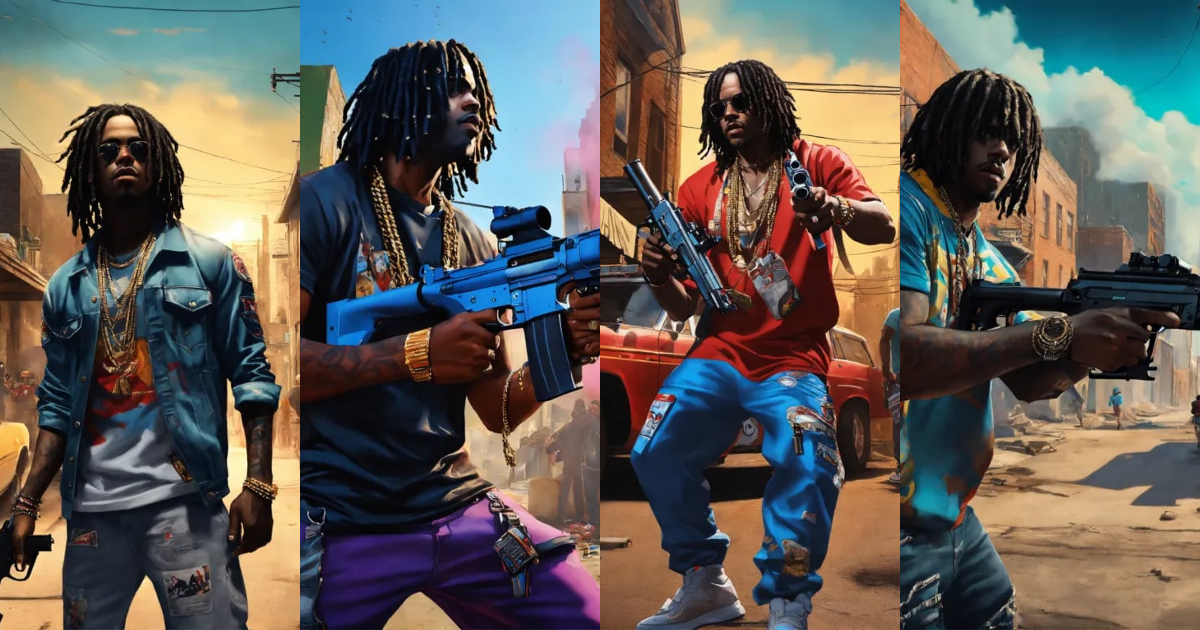 Lexica - Sky view Pop art, hyperrealist full body portrait of black ...