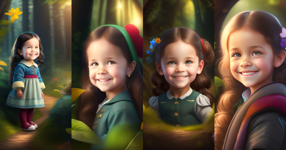 Lexica - Little girl named Sofia, with curious eyes and bright smile ...