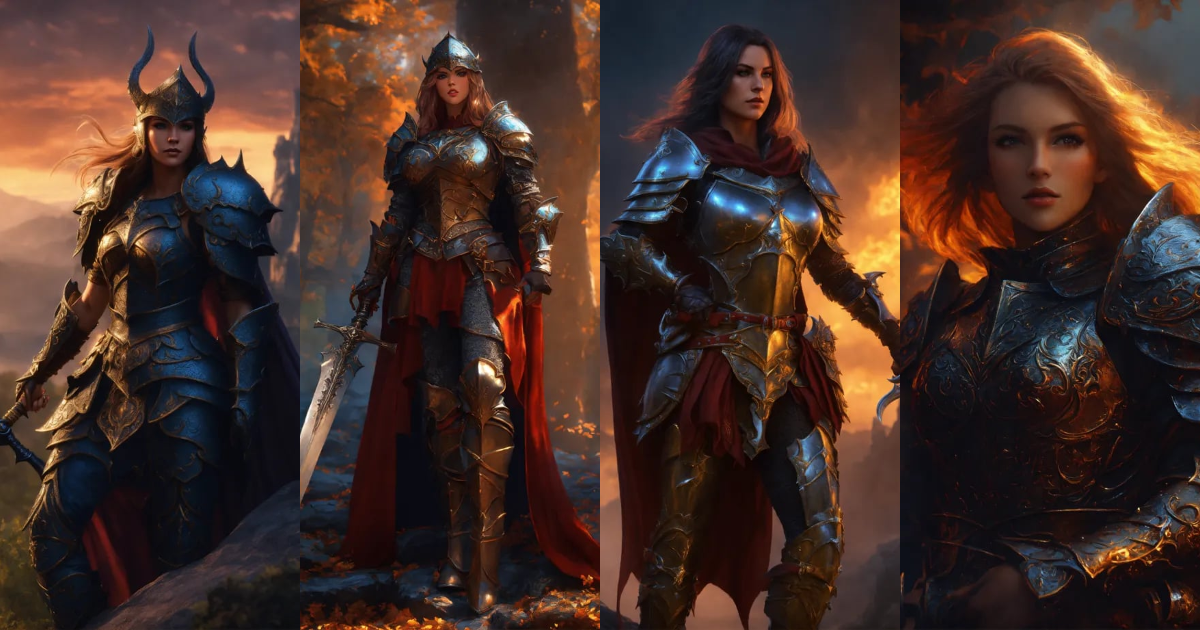 Lexica - Stunning female, realm of darkness Dralkan knight by Jeff Easley Blender render, 8k.