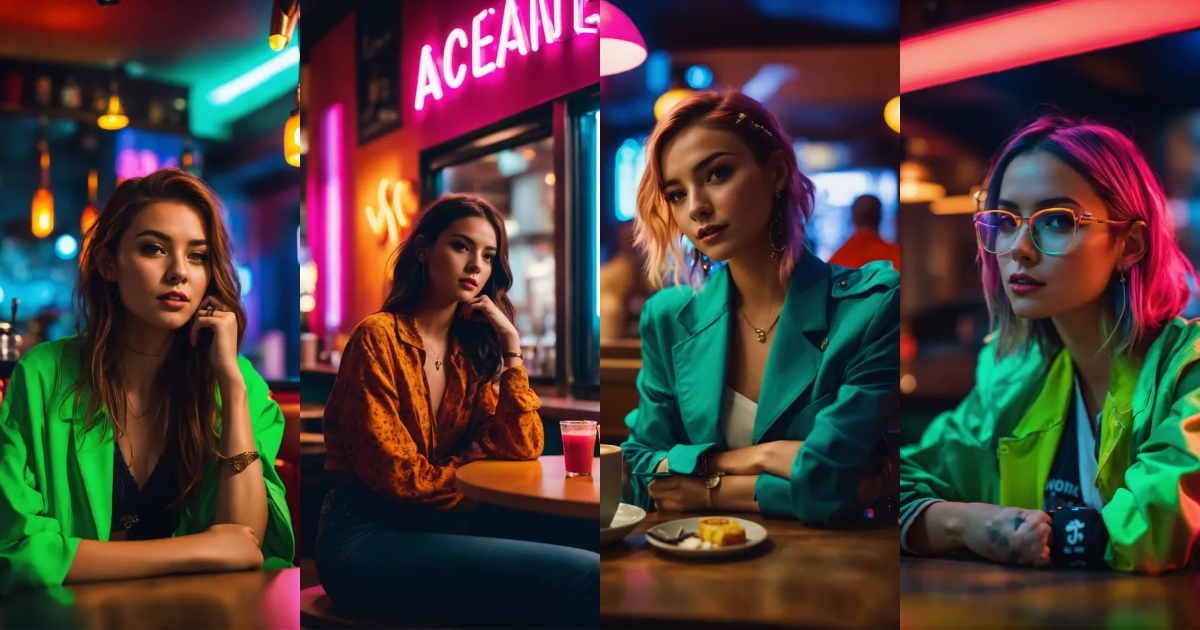 Lexica - Cinematic photography, modern, female trickster in a cafe ...