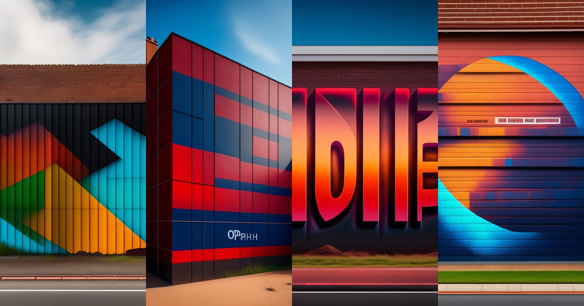 Lexica - Giant graffiti of the word Ophir on a brick wall