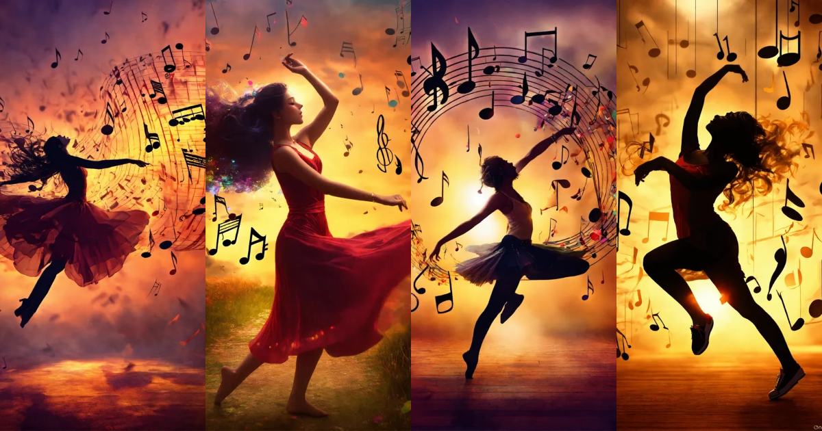 Lexica - /imagine prompt Dancing, Music notes, digital art, 3d, Dancing ...