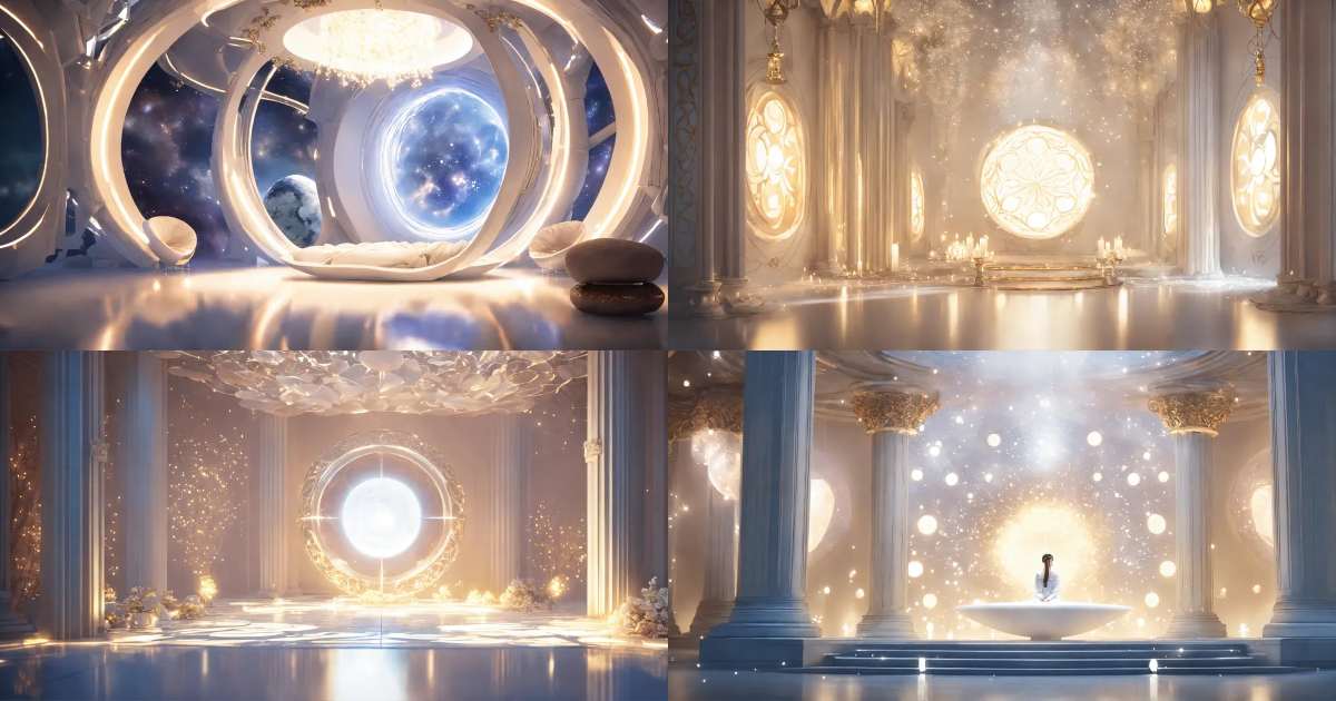 Lexica - A white space environment. This image is fantasy and conveys ...