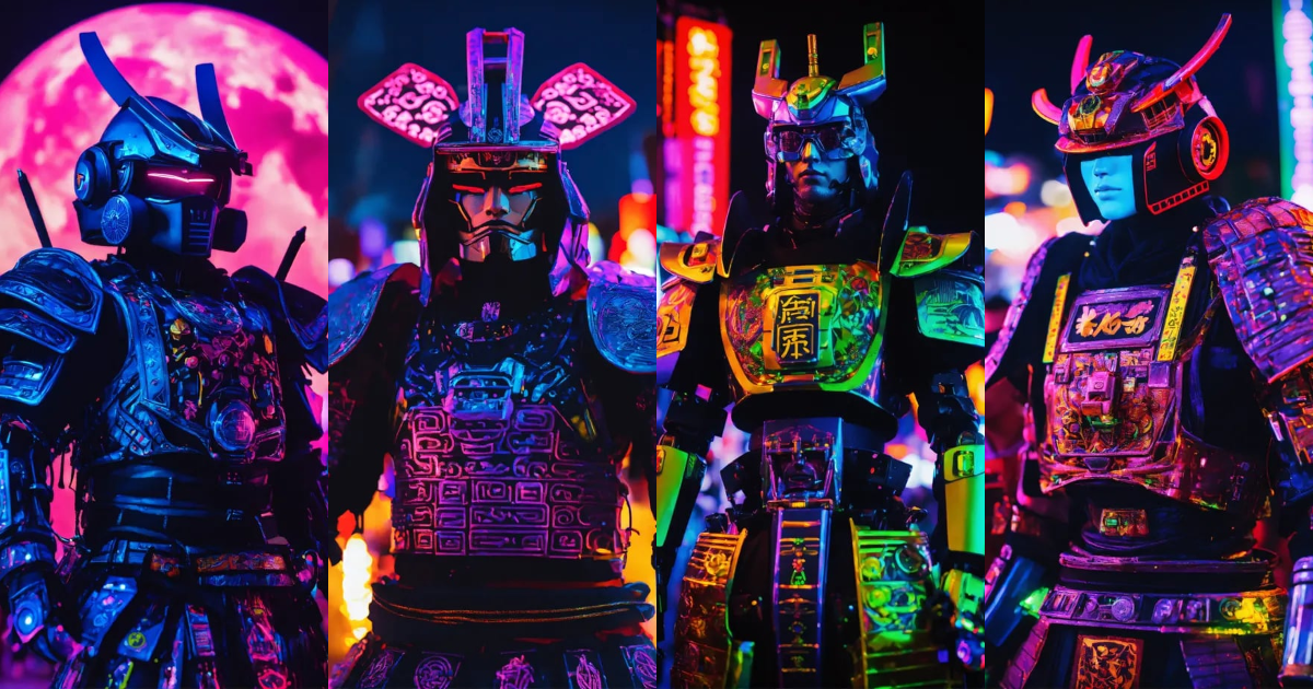 Lexica - Photorealistic 3D portrait Samurai Robot in Colorado Festival ...