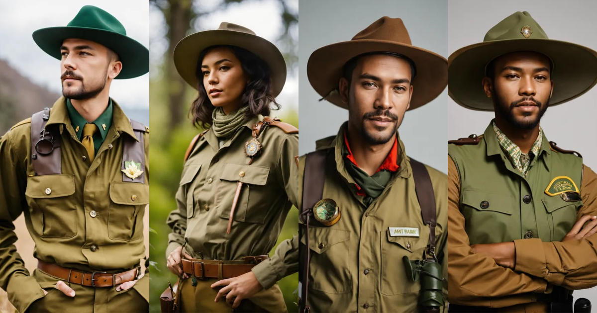 Lexica - A friendly park ranger with with nature based fashionable ...