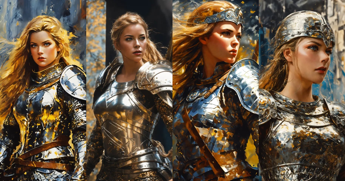 Lexica - 1960s impressionism, photo-realistic, daring shieldmaiden ...