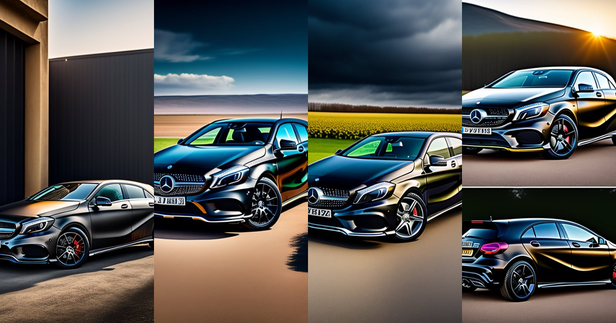 Lexica - Mercedes benz a250 limousin black with danny print