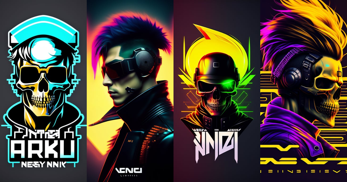 Lexica - Logo design with the text "Neo Punks", cyber punk style ...