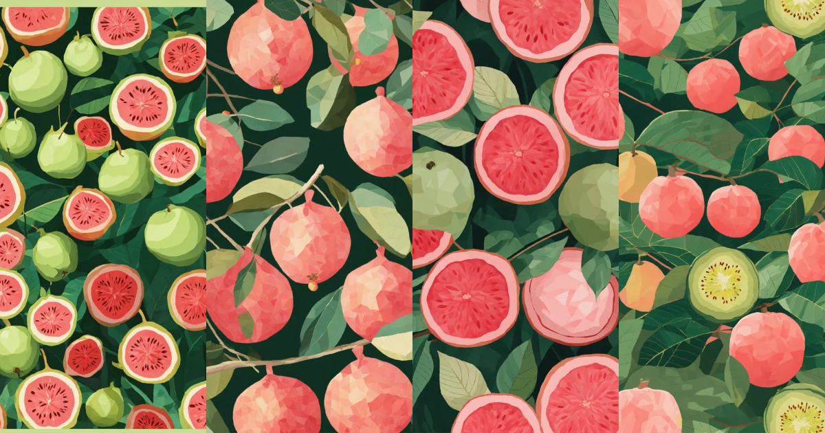 Lexica - The subdued tones of guava fruit image intertwined seamlessly ...