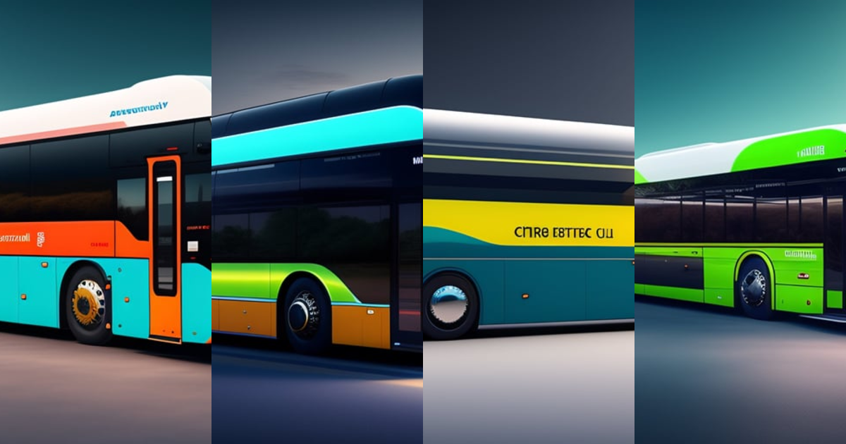 Lexica - Create me a electric bus design, with clean looks. The overall ...