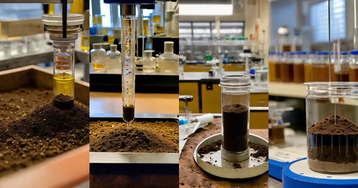 Lexica - A photo of a soil sample being tested in a lab. The lab is ...