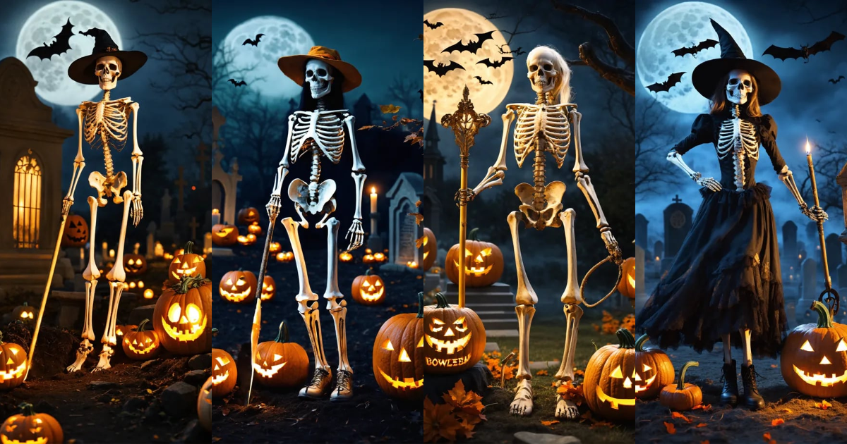 Lexica - Beautiful dressed female realistic skeleton digging with a ...