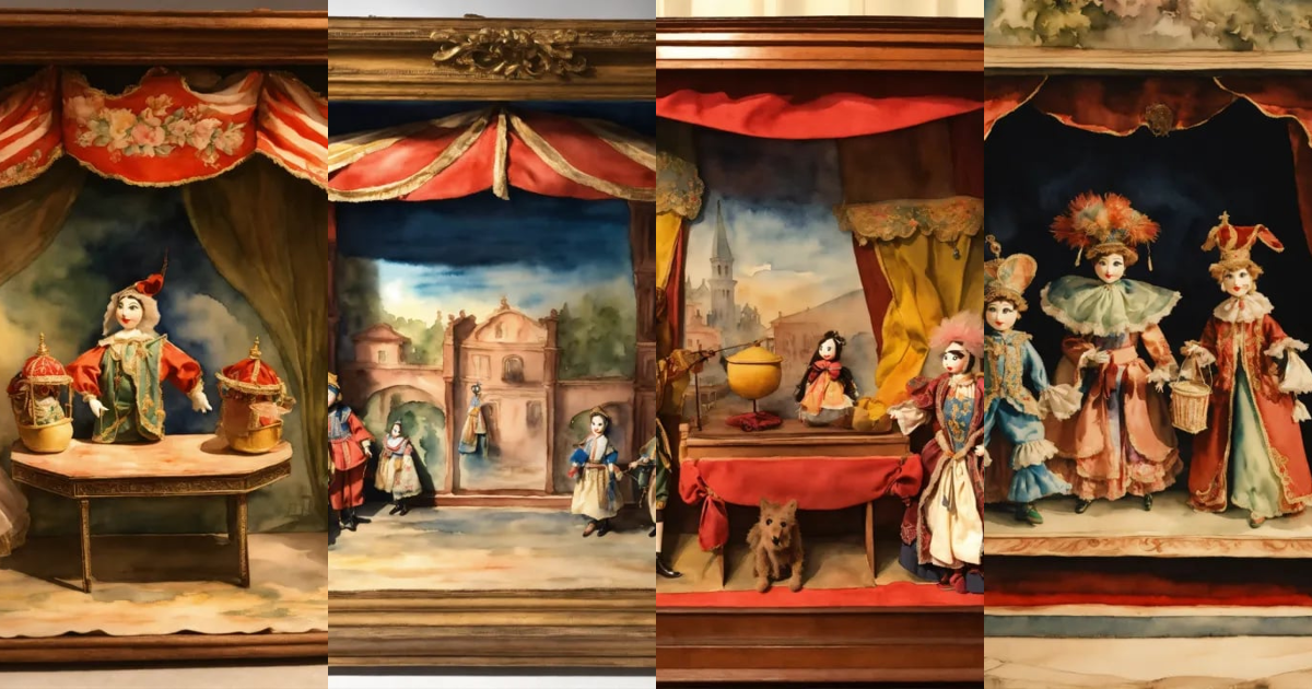 Lexica - Watercolor, very detailed, a little vintage Venetian puppet ...