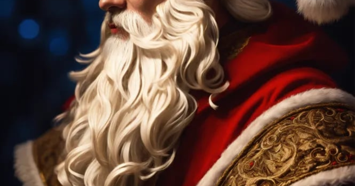 Lexica - Beautiful medieval Santa Claus sideview portrait, intricate ...