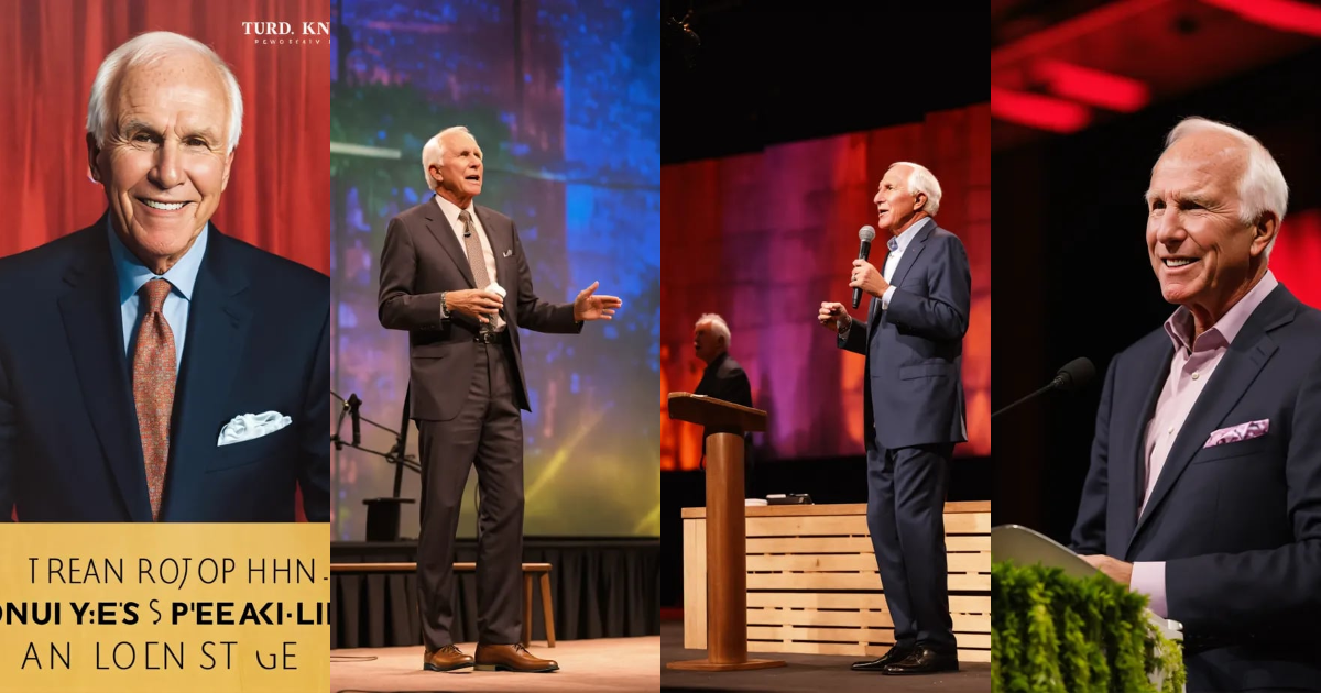 Lexica - Create jim rohn speaking on stage