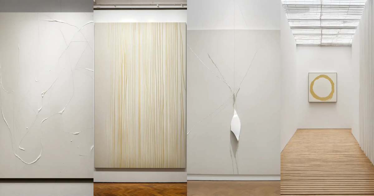 Lexica - A painting with white paint, a minimalist painting by Lucio ...