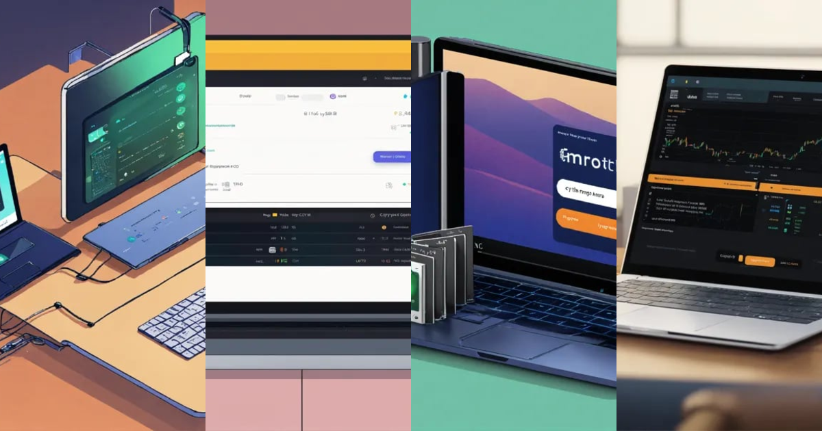 Lexica - A minimal illustrated image depicting a ledger hardware crypto ...