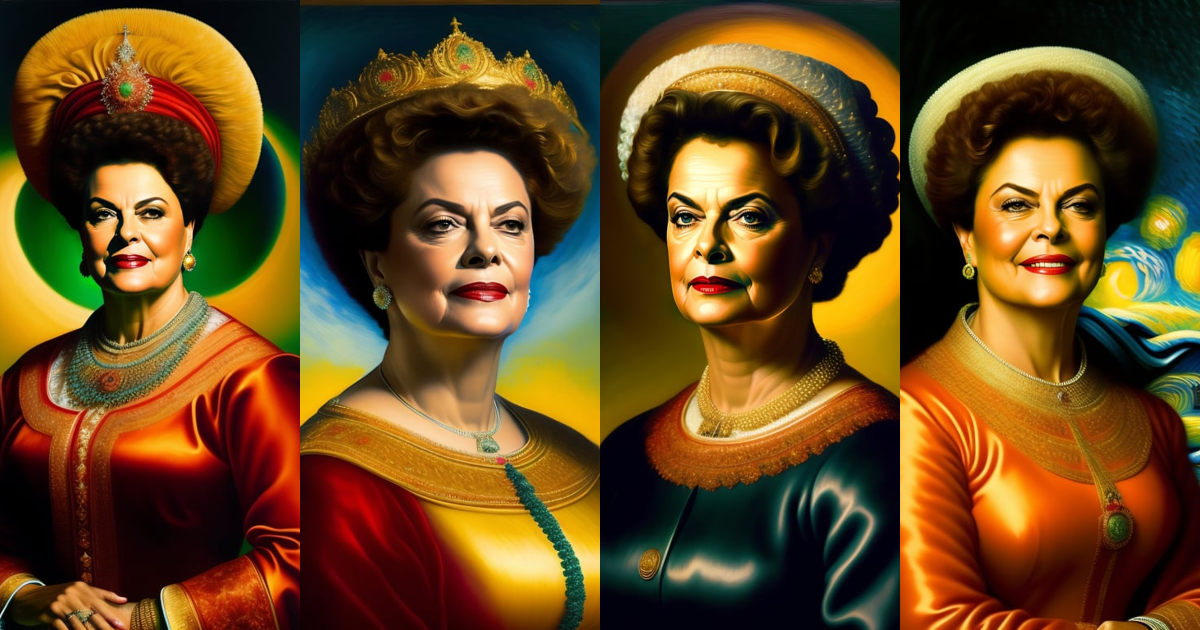 Lexica - Dilma rousseff as god, heaven, portrait, renaissance painting ...