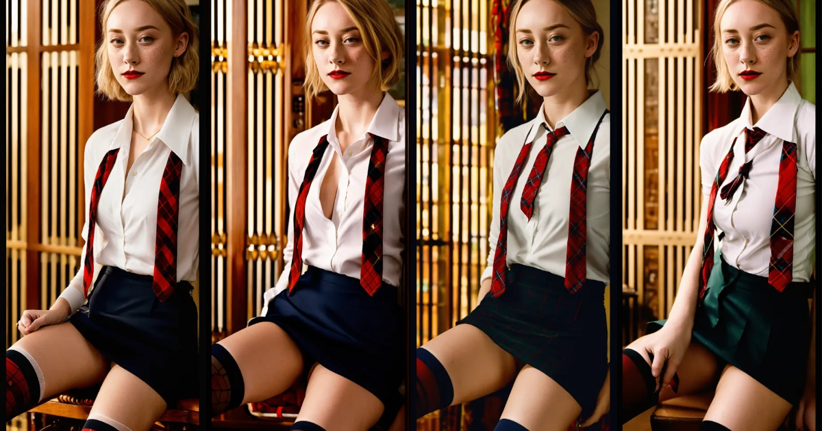 Lexica - A photographic portrait of Saoirse Ronan with neck lengthened ...