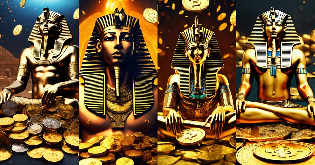 Lexica - An Egyptian pharaoh , ultra realistic, 4K, surrounded by ...