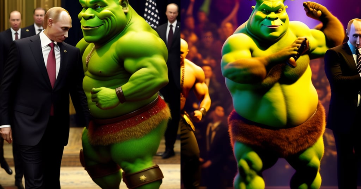 Lexica - Shrek, putin, dancing