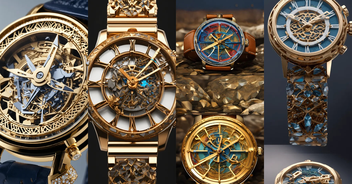Lexica - Ultra detailed watch in a generative 3D style on a watch, ww2 ...