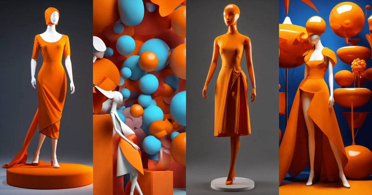 Lexica - Random creative mannequin designs, floating fabric, angular ...