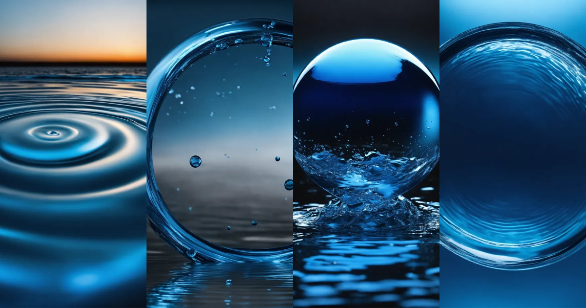 Lexica - Hyper realistic opaque blue abstract circular metallic frozen ...