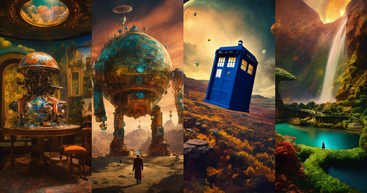 Lexica - Dr. Who into a surreal tech-dreamland. The surreal planet ...