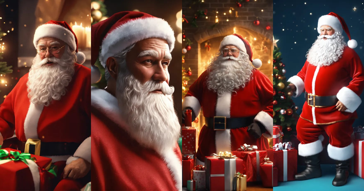 Lexica - 3d realistic sharp Santa Claus during Christmas.8k with ...