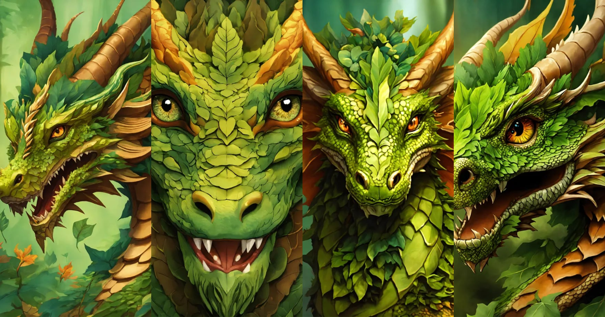 Lexica - "Design a series of imaginative and vibrant dragon faces ...