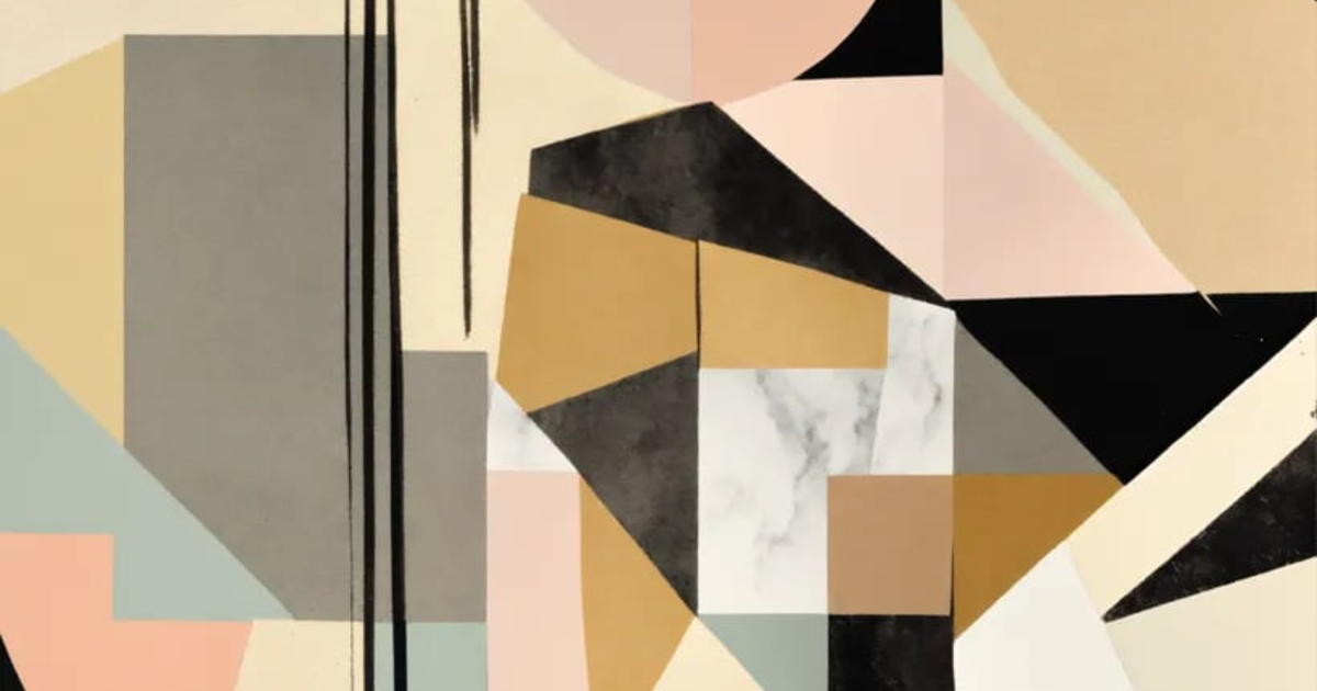 Lexica - Fragments, riso design, texture, white pastels cream black