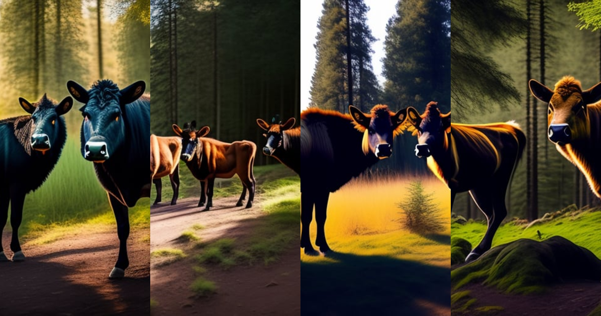 Lexica - Photo of standing werewolf monster hunter cows caught on a ...