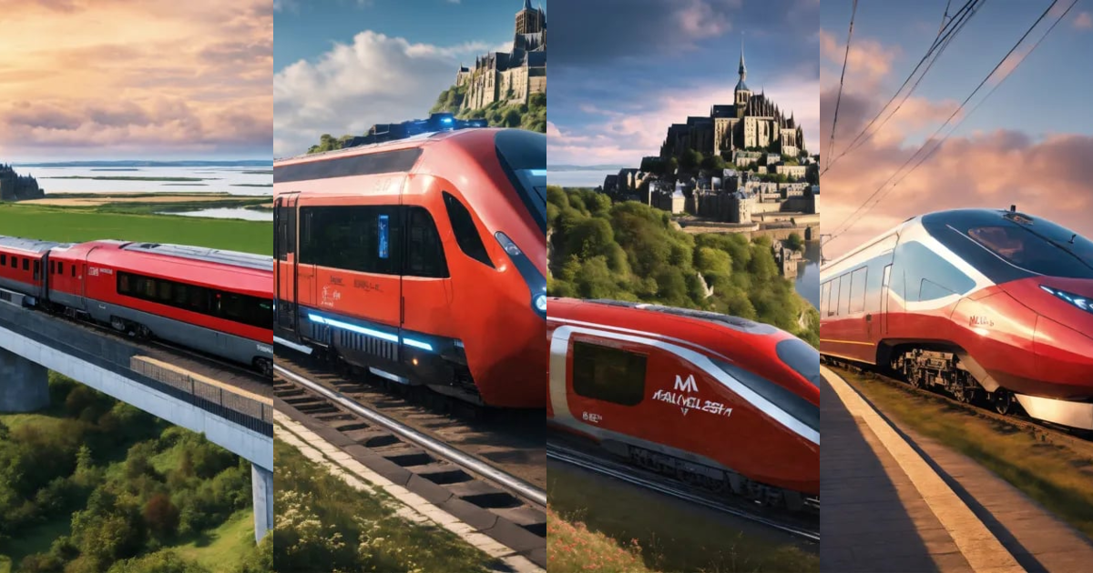 Lexica - Train of the future running on a Mont Saint-Michel, Devil May ...
