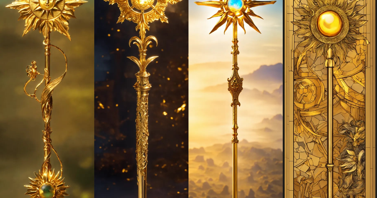 Lexica - A mystical dnd fantasy Item called the sun staff its made of ...